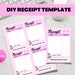 RECEIPT TEMPLATE, Cute Editable Order Receipt Form, Printable Canva ...