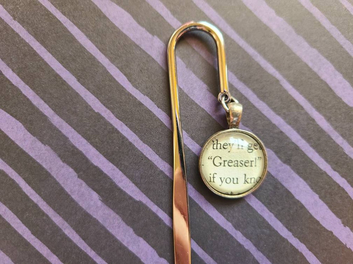 Greaser bookmark made with The Outsiders book pages | Etsy