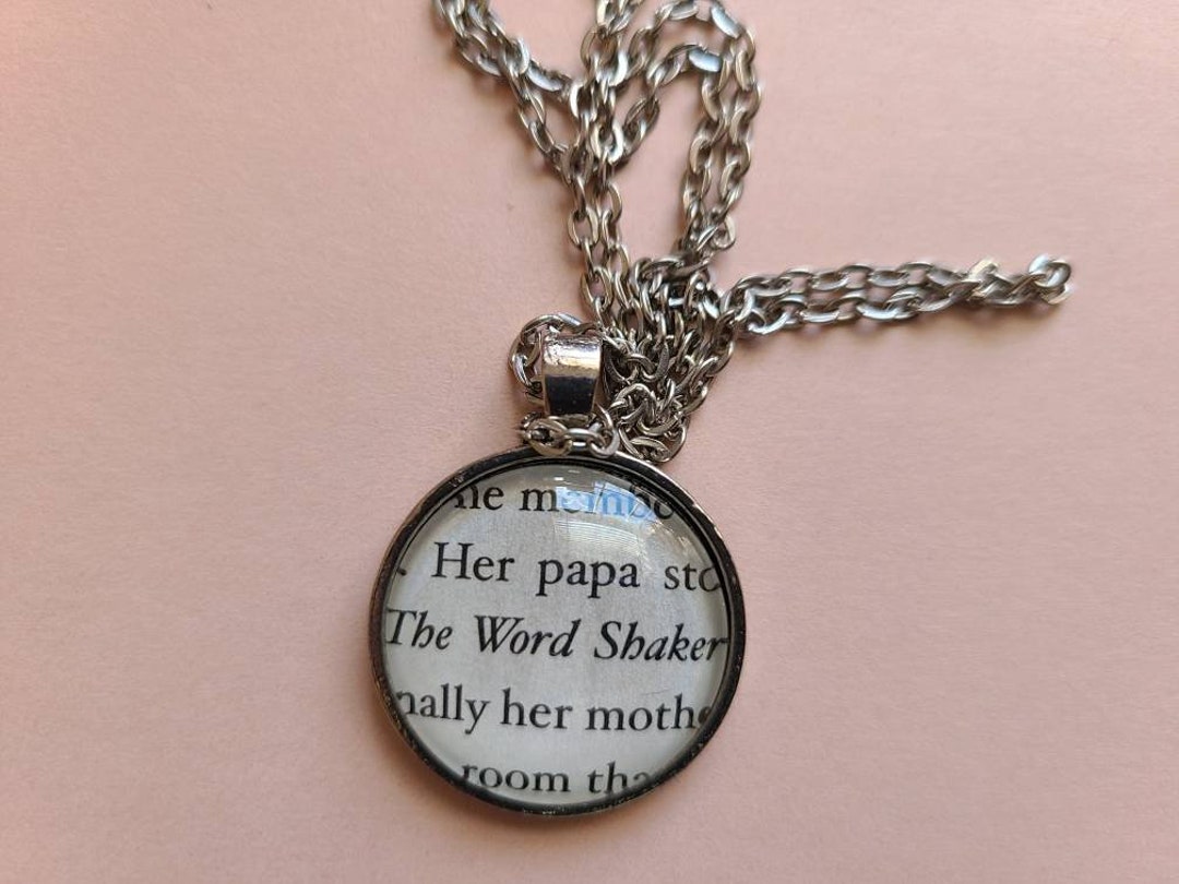 The Word Shaker Pendant Necklace Made With the Book Thief Book Pages ...