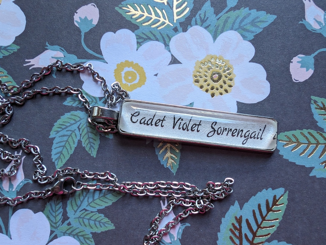 Cadet Violet Sorrengail Pendant Necklace Made From Iron Flame Book ...