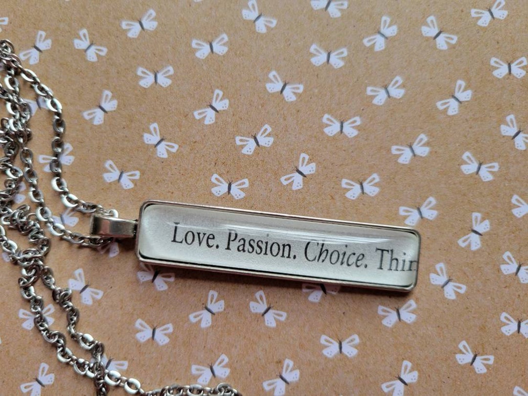 Love Passion Choice Pendant Necklace Made With Twisted Games Book Pages ...