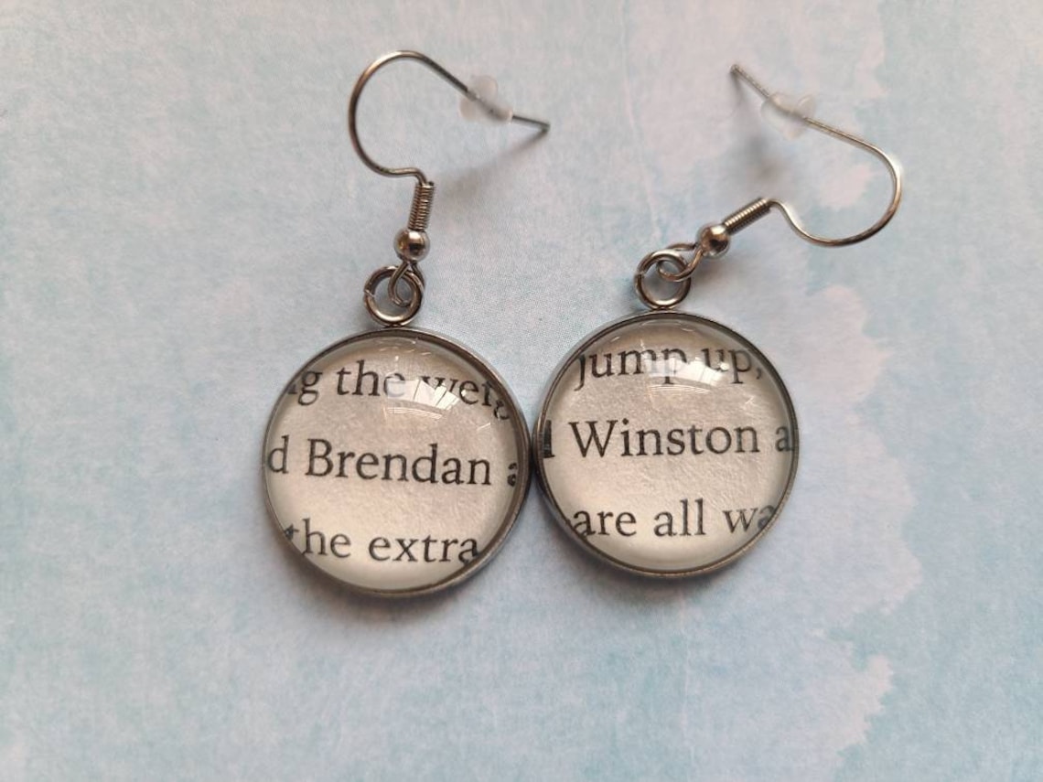 Brendan And Winston Pendant Earrings Made With Shatter Me Book Etsy