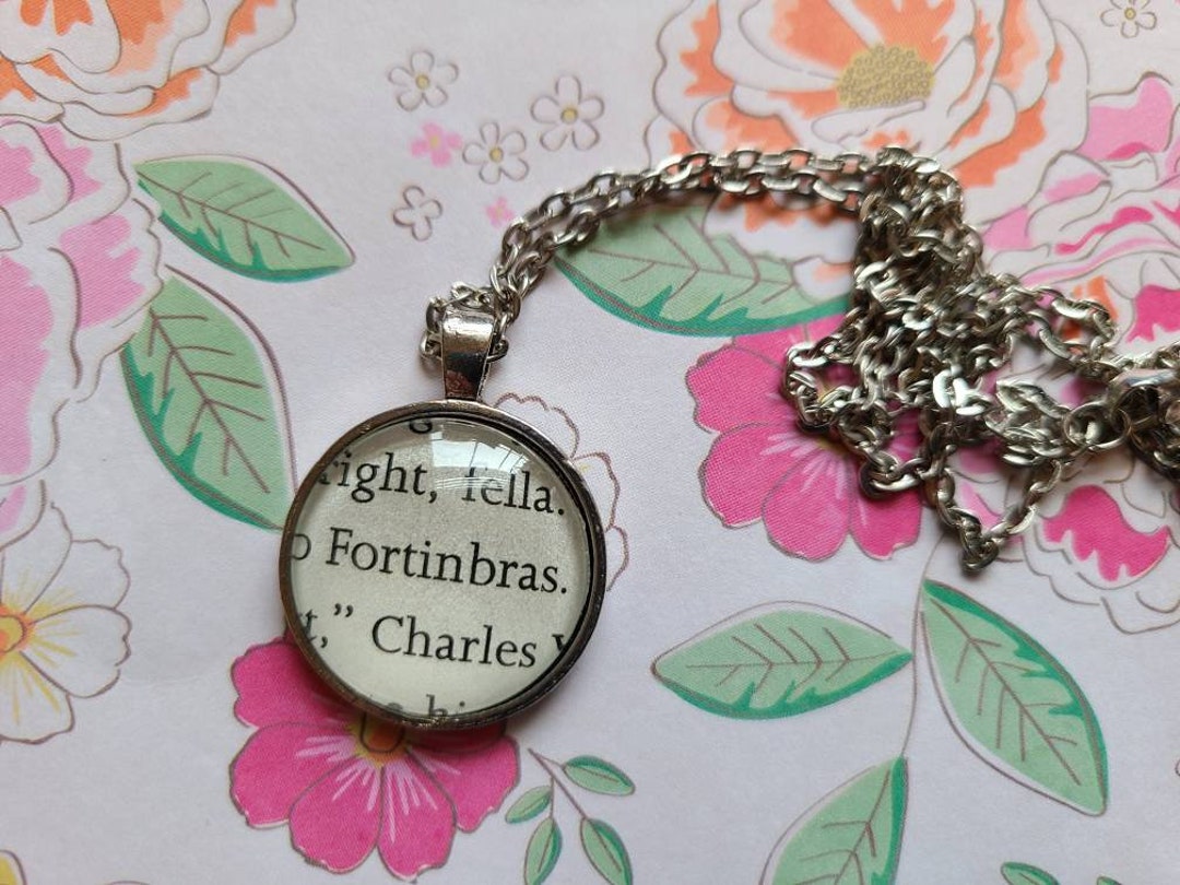 Fortinbras Pendant Necklace Made With Wrinkle in Time Book Pages - Etsy