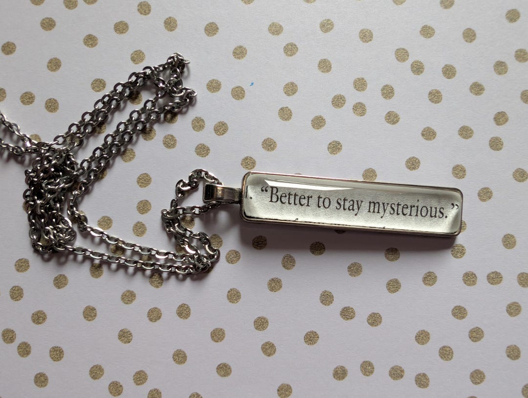 Better to Stay Mysterious Pendant Necklace Made With Lights Out Book ...