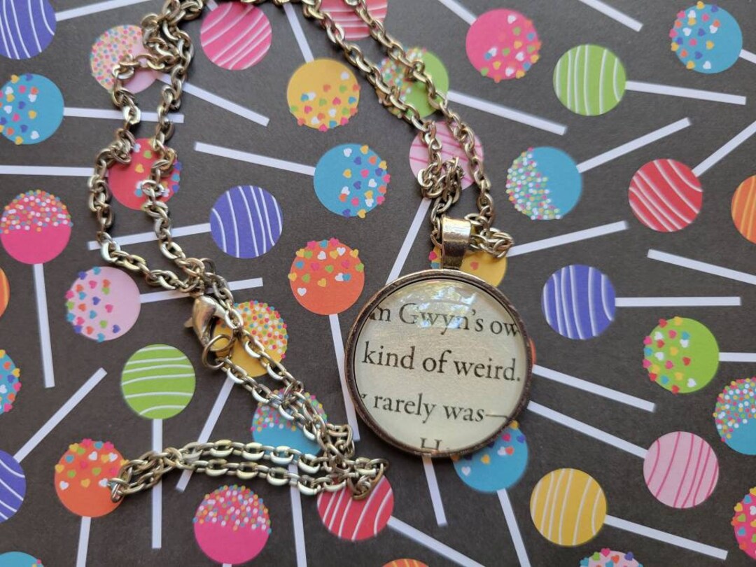 Kind of Weird Pendant Necklace Made From the Kiss Curse Book Pages - Etsy