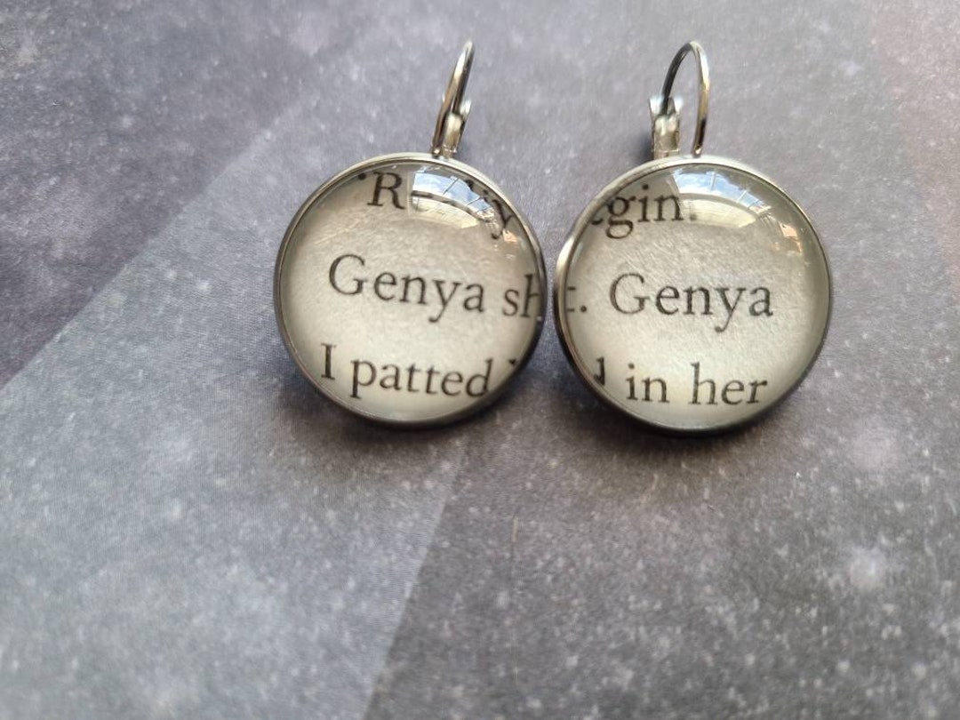 Genya Safin Pendant Earrings Made With Shadow and Bone Book Pages - Etsy