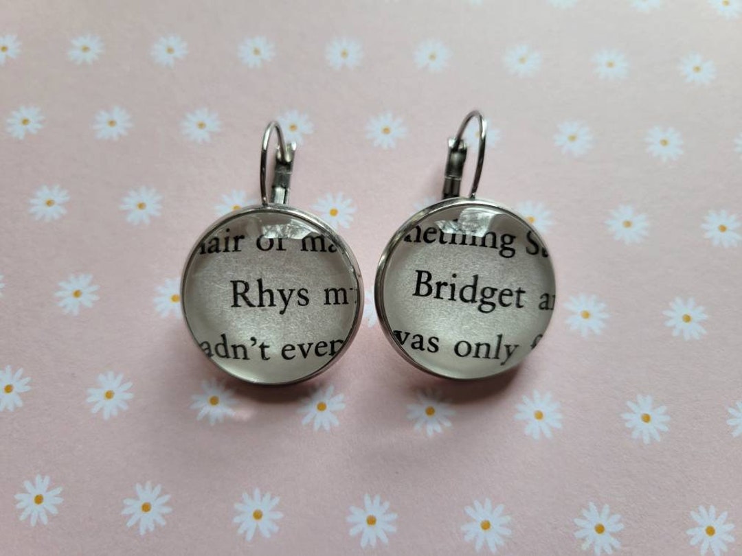 Rhys and Bridget Pendant Earrings Made With Twisted Games Book Pages - Etsy