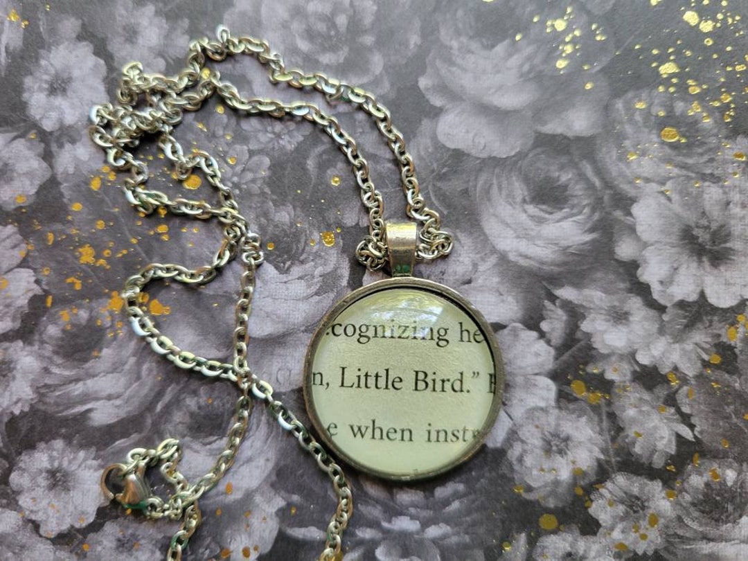 Little Bird Pendant Necklace Made With Belladonna Book Pages - Etsy