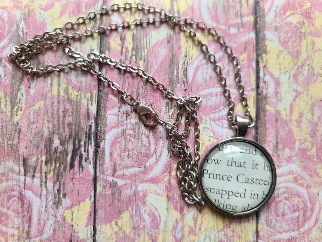 Prince Casteel Pendant Necklace Made With From Blood and Ash Book Pages ...