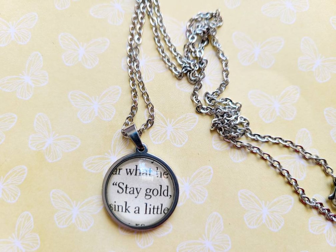 Stay Gold Ponyboy 20mm Pendant Necklace Made With the | Etsy