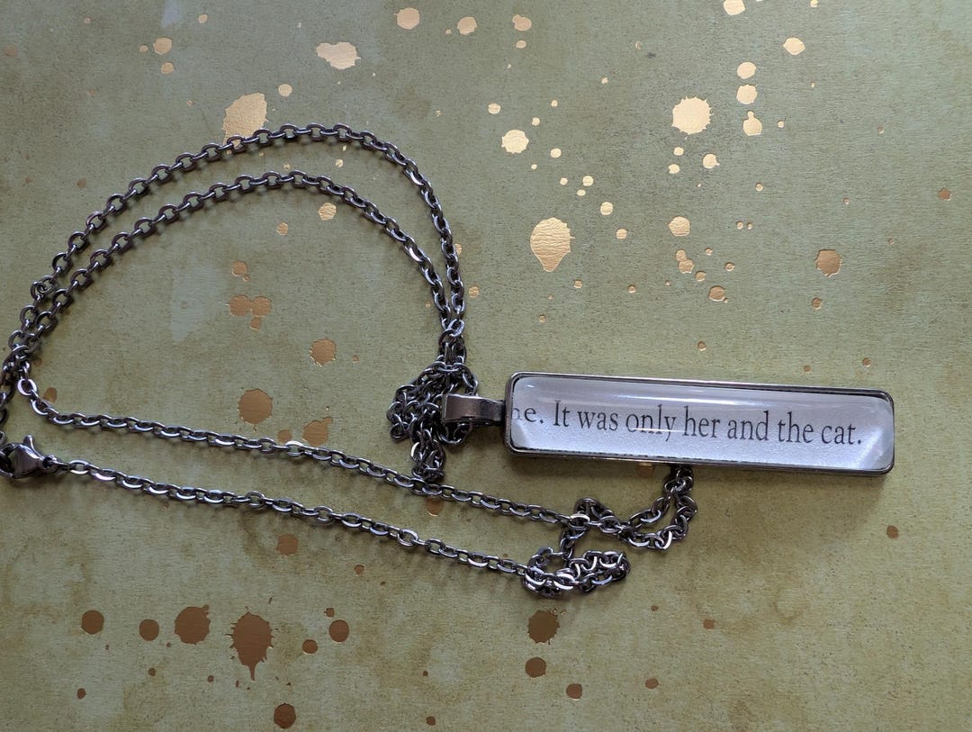 It Was Only Her and the Cat Pendant Necklace Made With Phantasma Book ...