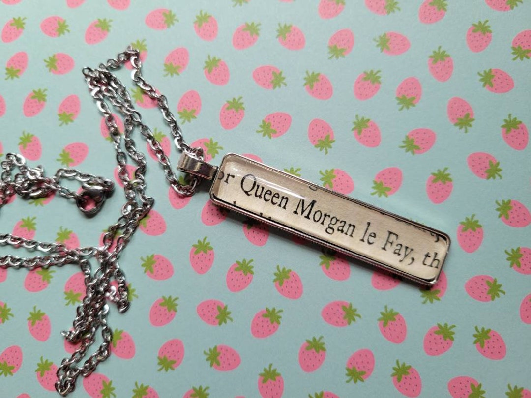 Queen Morgan Le Fay Pendant Necklace Made With King Arthur Book Pages ...