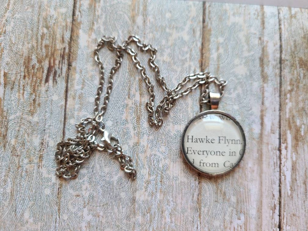 Hawke Flynn Pendant Necklace Made With From Blood and Ash Book Pages ...