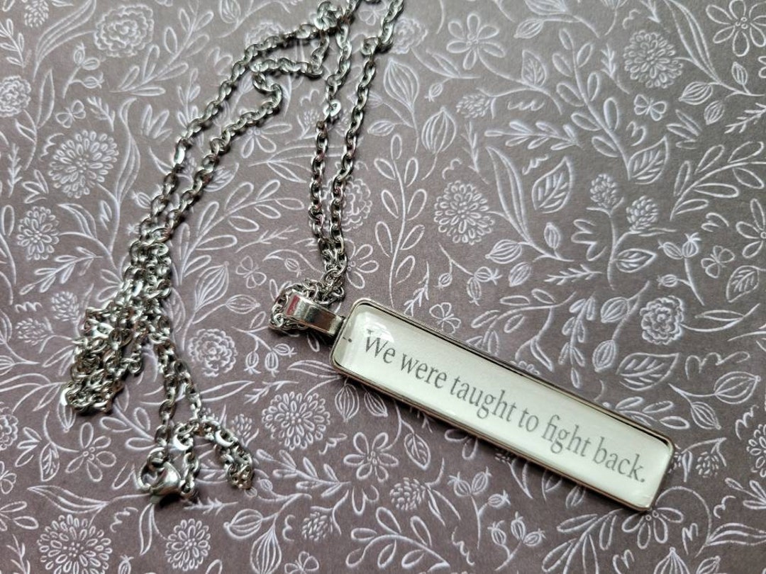 Fight Back Necklace Made With Not the Marrying Kind Book Pages - Etsy