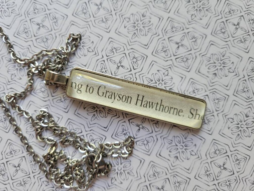 Grayson Hawthorne Pendant Necklace Made With the Inheritance Games Book ...