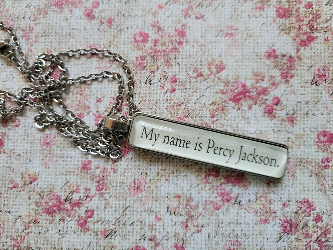 My Name is Percy Pendant Necklace Made With Percy Jackson Book Pages - Etsy