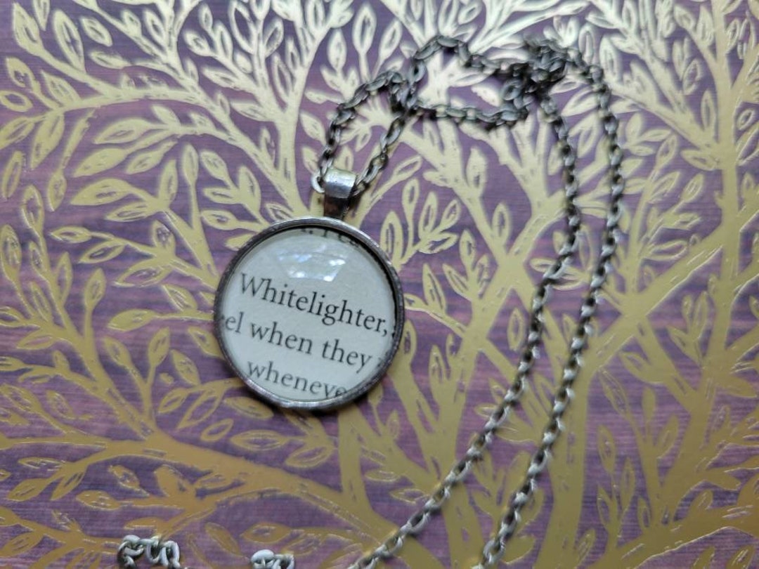 Whitelighter Pendant Necklace Made With Charmed Book Pages - Etsy