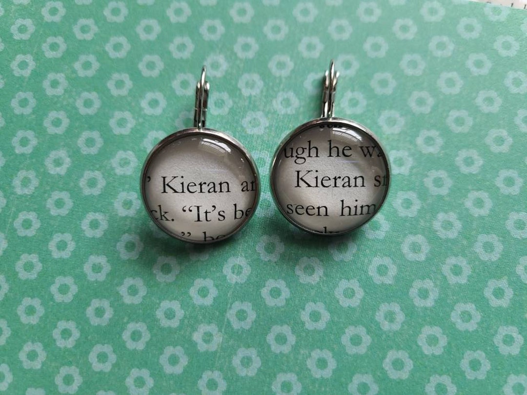 Kieran Contou Pendant Earrings Made With From Blood and Ash Book Pages ...