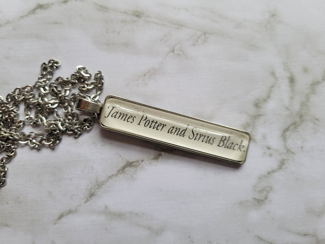 James and Sirius Pendant Necklace Made With Harry Potter Book Pages - Etsy