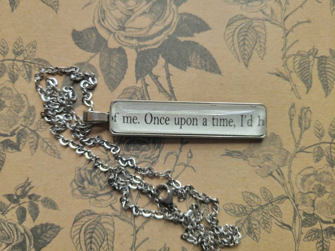 Once Upon a Time Pendant Necklace Made From Back in a Spell Book Pages ...