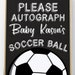 Soccerball Sports Autograph Baby Shower Poster Sign - Etsy