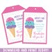 Ice Cream Teacher Appreciation Thank You Gift Tags Here's | Etsy