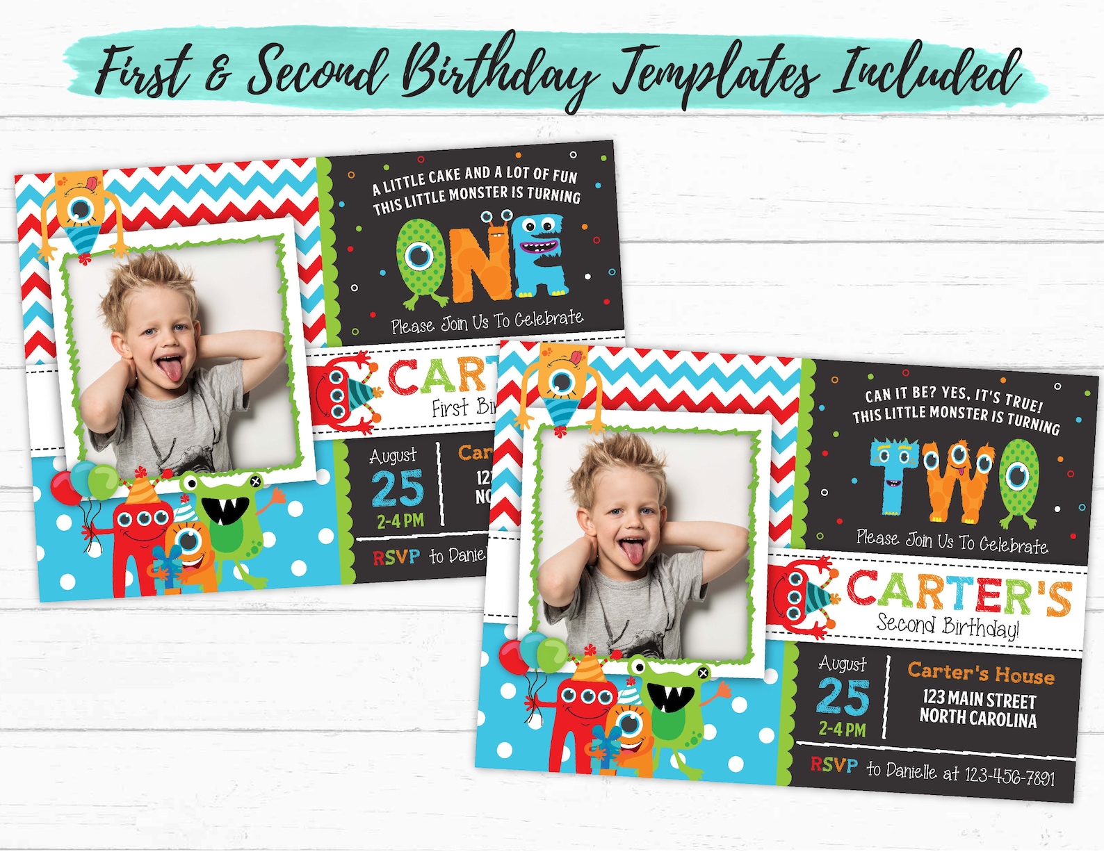 Monster Invitation Monster Birthday Invitation Monster - Etsy