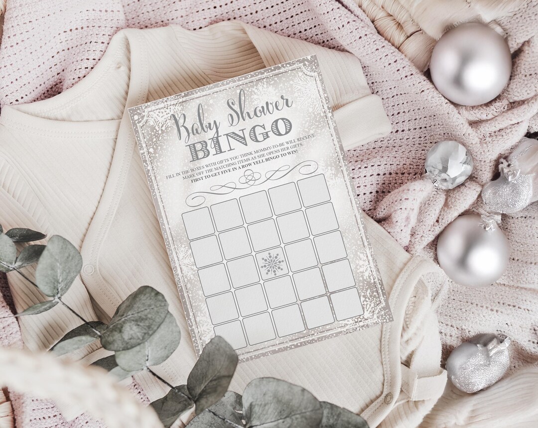 Winter Wonderland Baby Shower Game: Bingo - Etsy