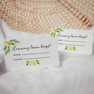 Guess How Many Lemon Drops Game for Wedding, Bridal Shower, Baby Shower ...