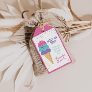 Ice Cream Teacher Appreciation Thank You Gift Tags - Here's the School ...