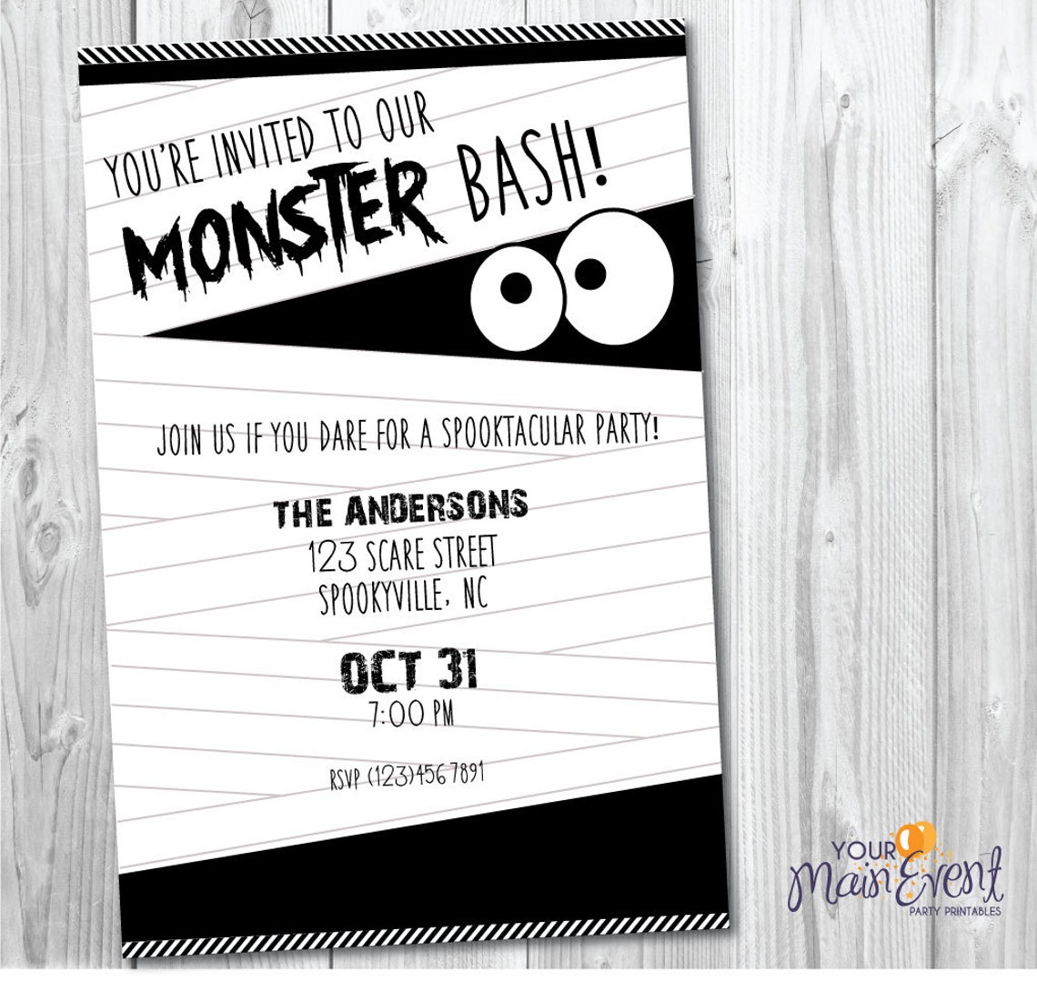 Mummy Halloween Party Invitation Halloween Bash Party - Etsy