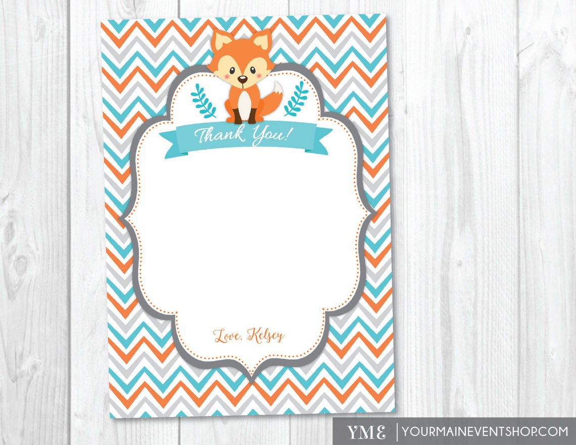 Fox Baby Shower Invitation Woodland Baby Shower Invite With - Etsy