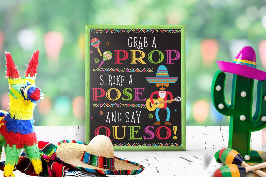 Fiesta Photo Booth Sign - Fiesta Party Decorations - Mexican Party Sign ...