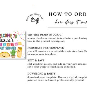 Taco Bout A Baby Shower Fiesta Yard Sign Drive by Drop off Welcome Sign ...