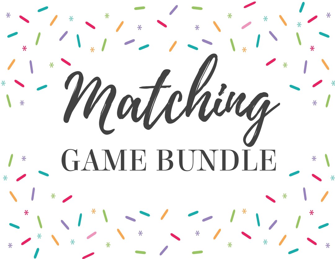 Matching Game Bundle - Etsy