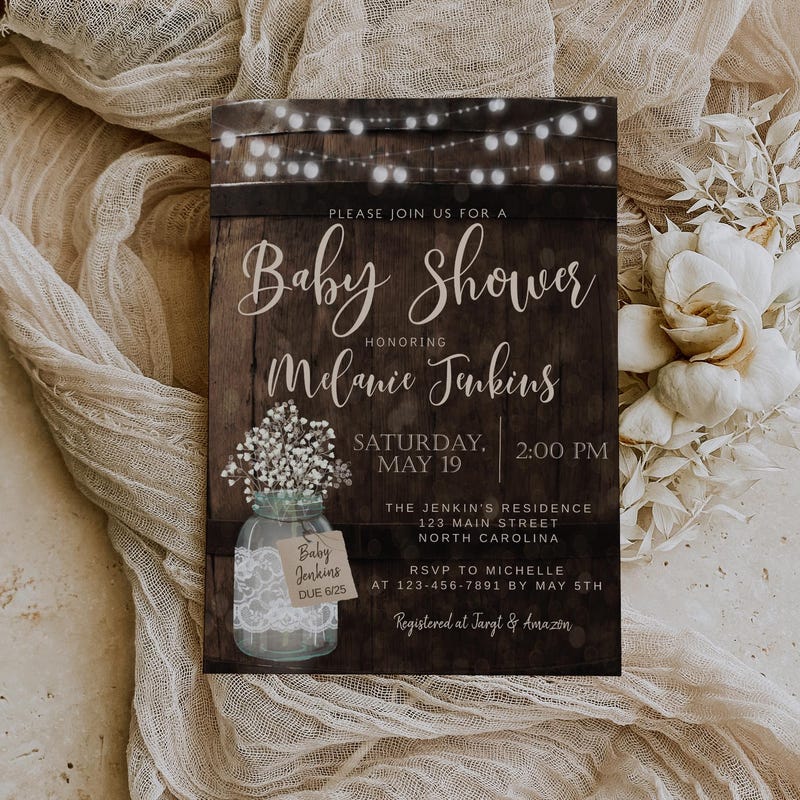 Rustic Baby Shower - Etsy