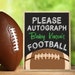 Editable Football Autograph Sign for Baby Shower - Etsy