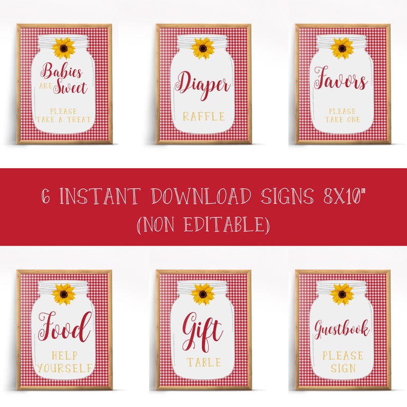 Babyq BBQ Baby Shower Bundle With Invitation, Signs, Decor, Tags, Games ...