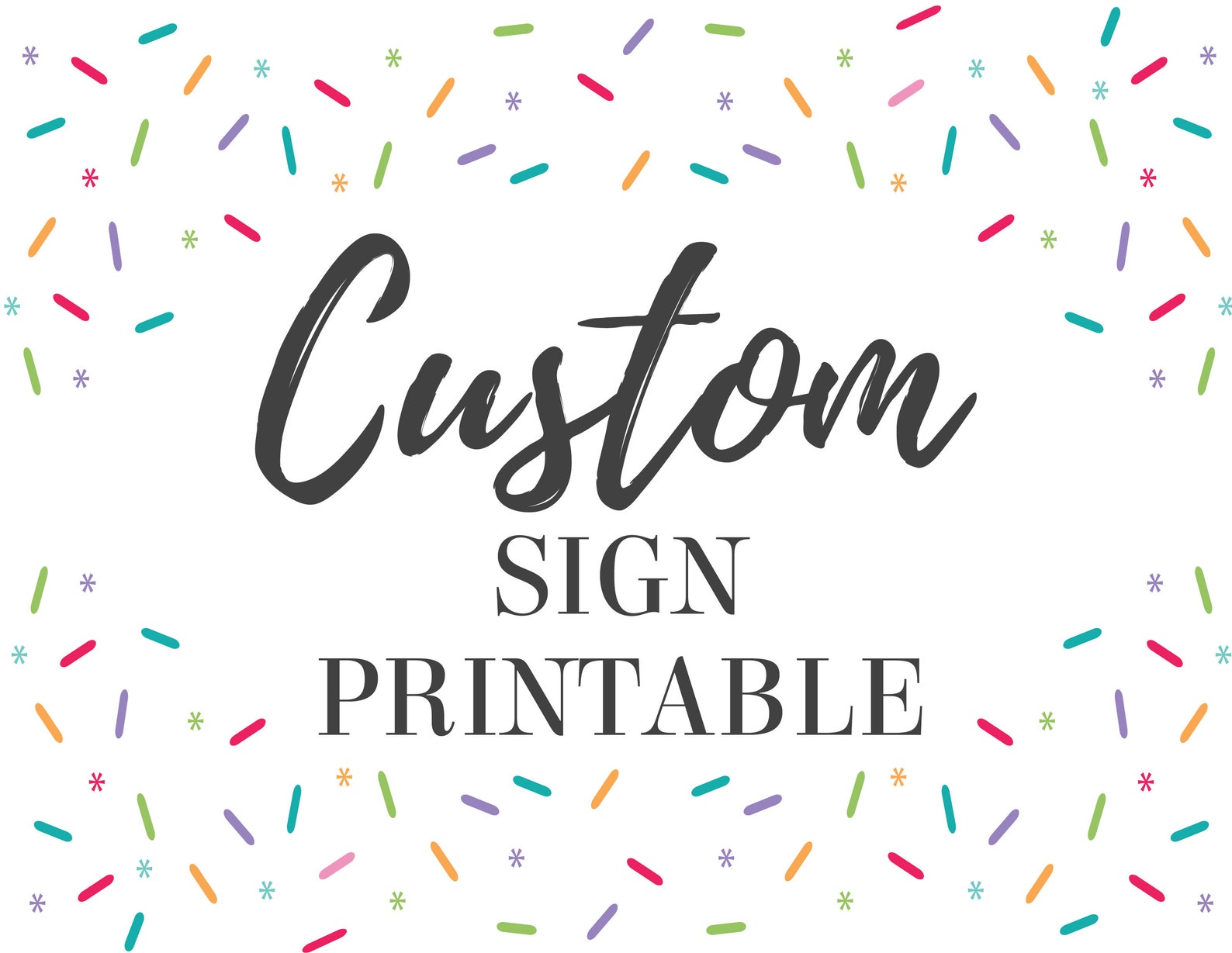 Matching Custom Sign Digital File Printable - Etsy
