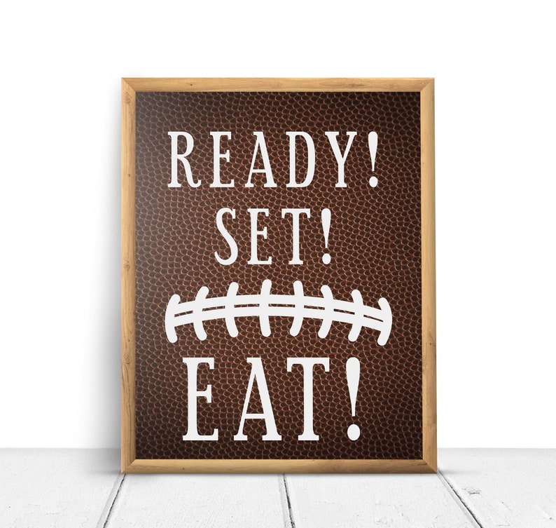 Football Sports Ready Set Eat Baby Shower Sign Decoration - Etsy