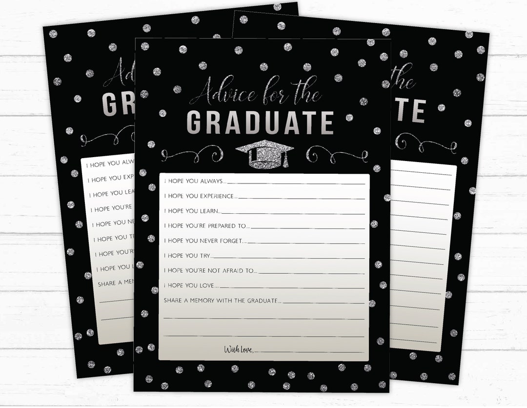 Advice for the Graduate Cards Well Wishes for Graduate - Etsy