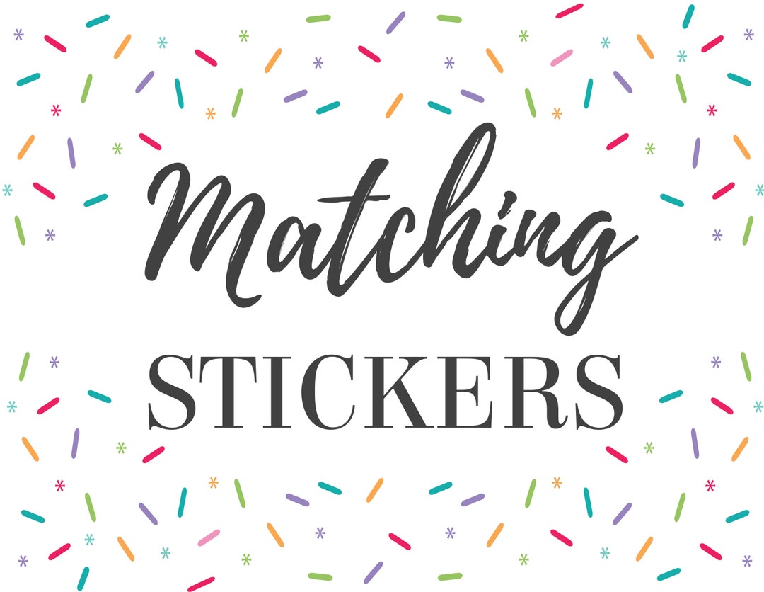 Matching Stickers, Favor Stickers, Thank You Stickers - Etsy