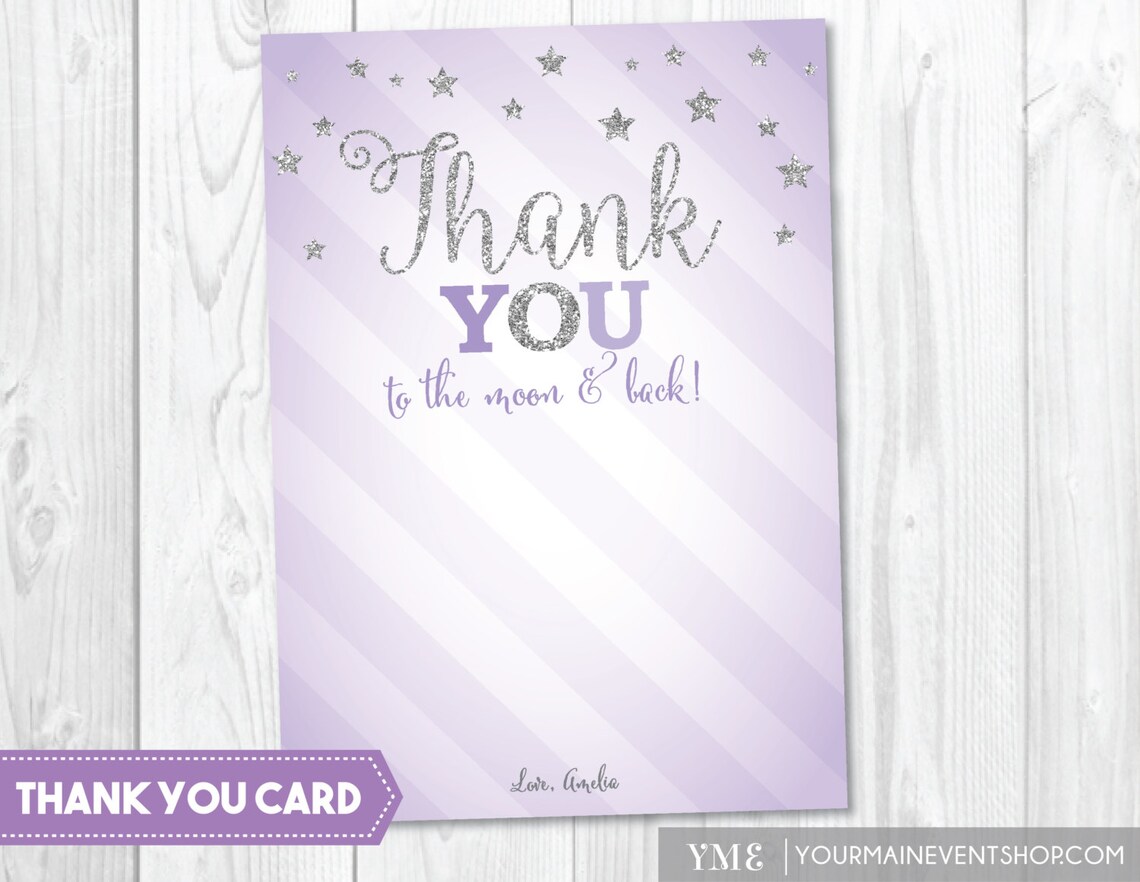 Purple & Silver Twinkle Twinkle Little Star Baby Shower - Etsy