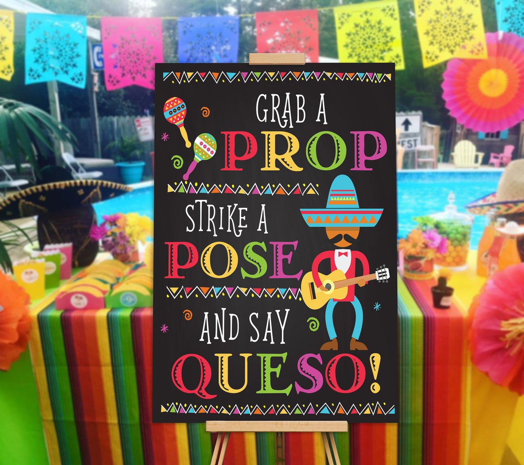 Fiesta Photo Booth Sign, Fiesta Party Decorations, Mexican Party Sign ...