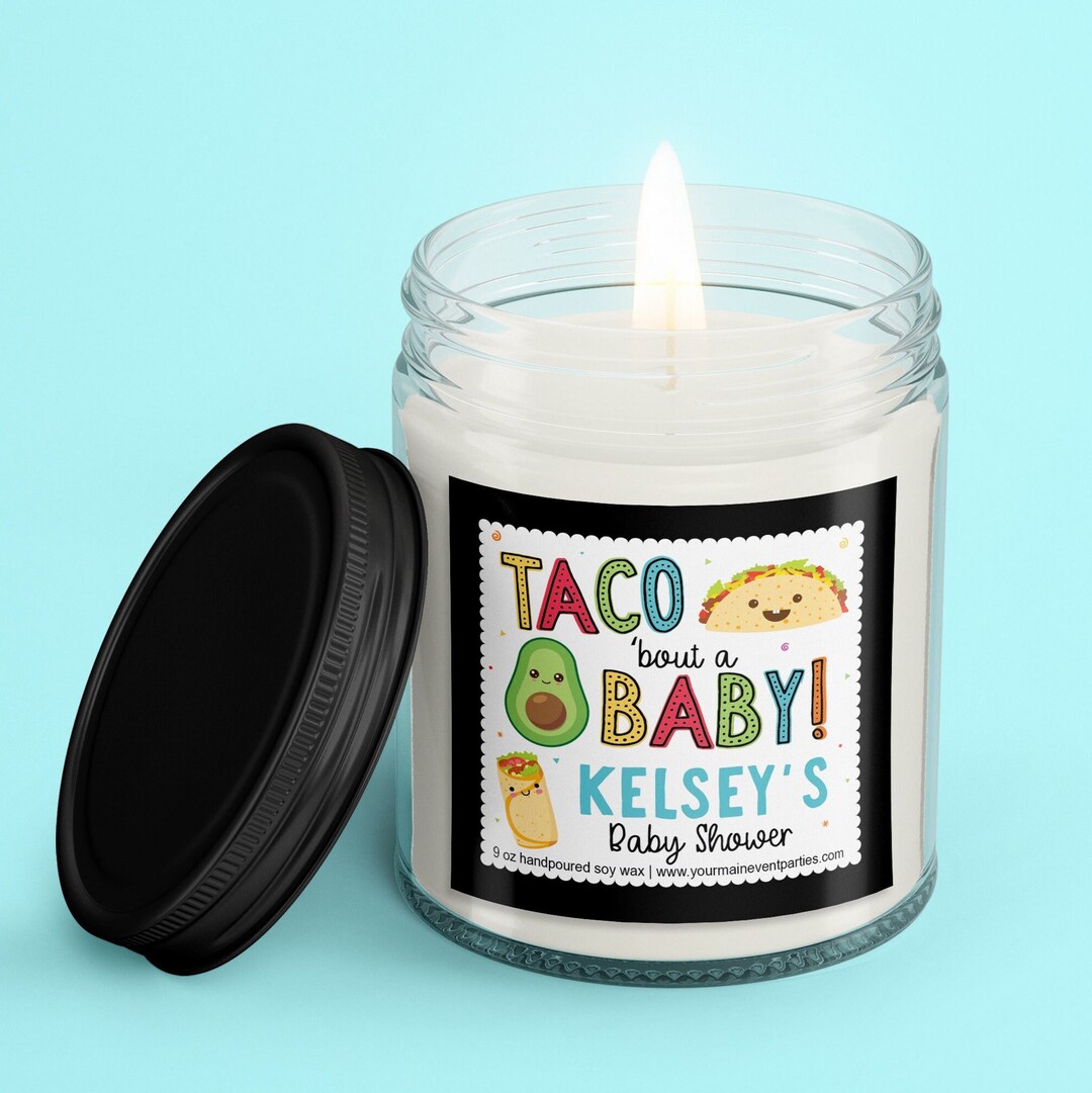 Personalized Fiesta Taco Bout A Baby Shower Candle Favor and Gift ...