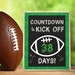 Football Sports Countdown Baby Shower Poster Sign Printable - Etsy