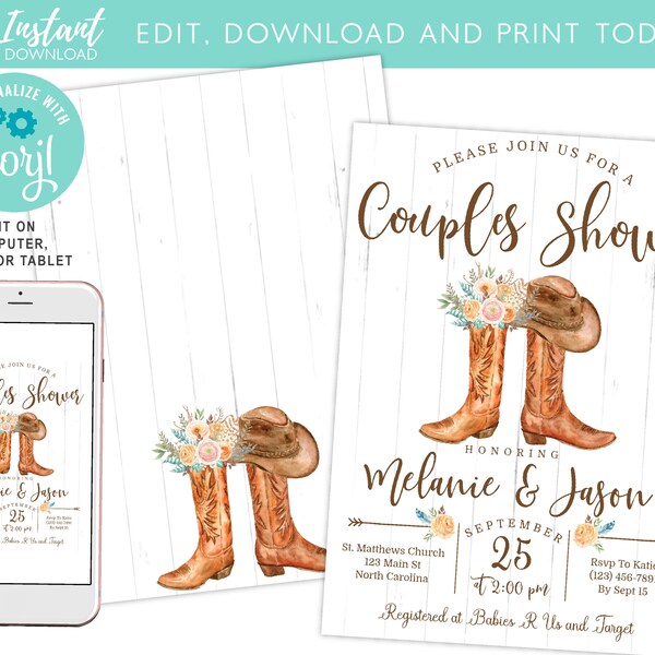 Cowboy Invite - Etsy