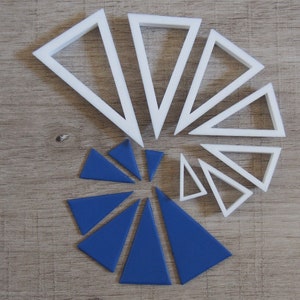 Triangle Cutters Triangle Shape, Clay Clay Cutter Set, Long Triangle ...