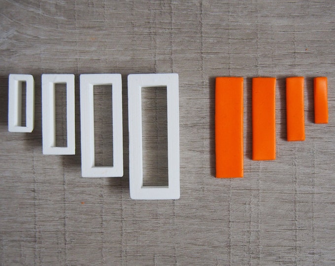 Rectangle Cutters ( Rectangular Cutters, Polymer Clay Cutter, 3d ...