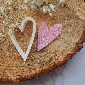 Elongated Heart Cutter ( Contemporary Heart, Hand Drawn Heart ...